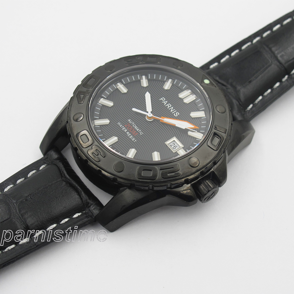 43mm Parnis Miyota Automatic Movement Sapphire Crystal Men Watch PVD ...