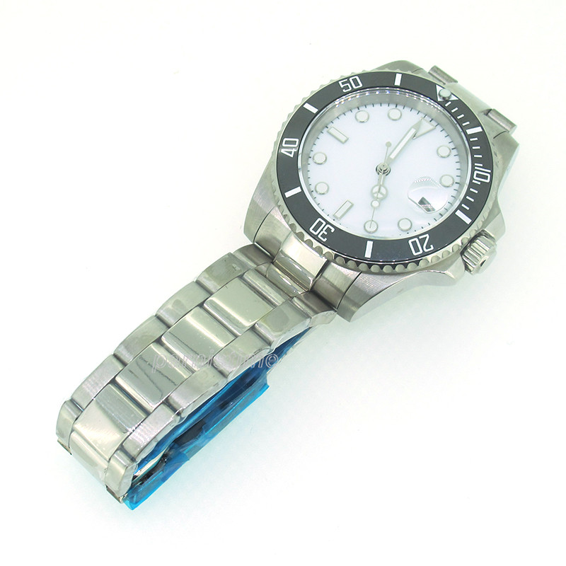 40mm Parnis Sapphire Men's Automatic Mechanical Watch White Color ...